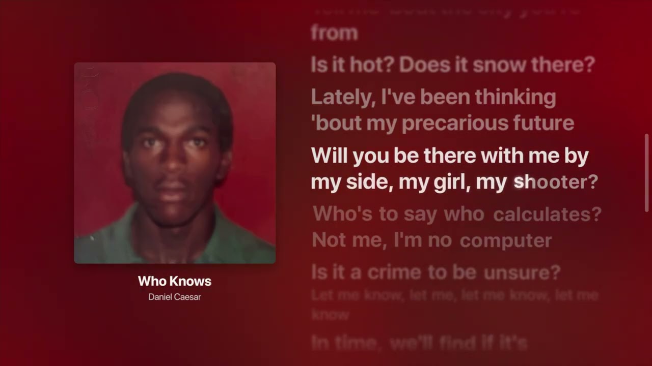 Daniel Caesar – Who Knows (Lyrics) | Str8Lyrical
