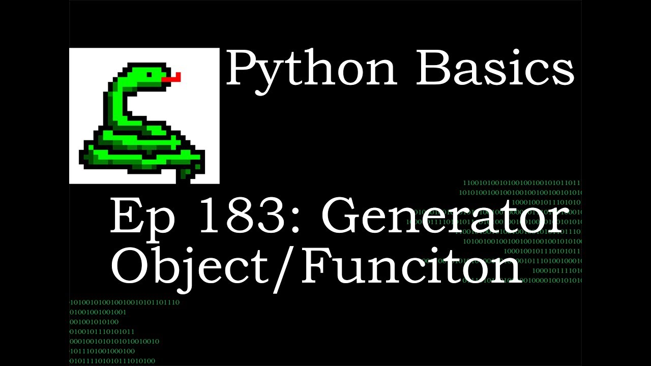 Python Basics Generator Objects