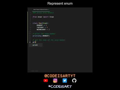 Represent enum in Python | Python Examples | Python Coding Tutorial | Python Coding Interview