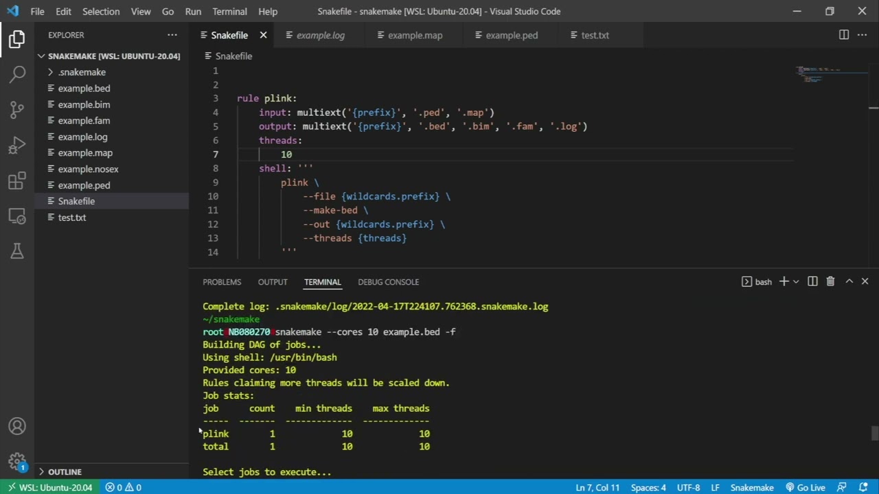 Snakemake #9 Using multiple threads to run your snakemake rules