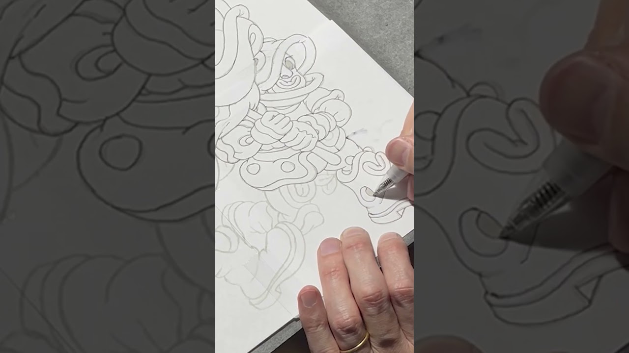 How I get my finished line work onto a panel ready to paint. 👨🏻‍🎨 #art #painting #preparation