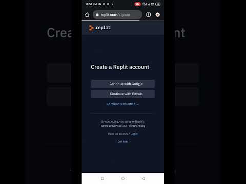 How to create an account in Replit