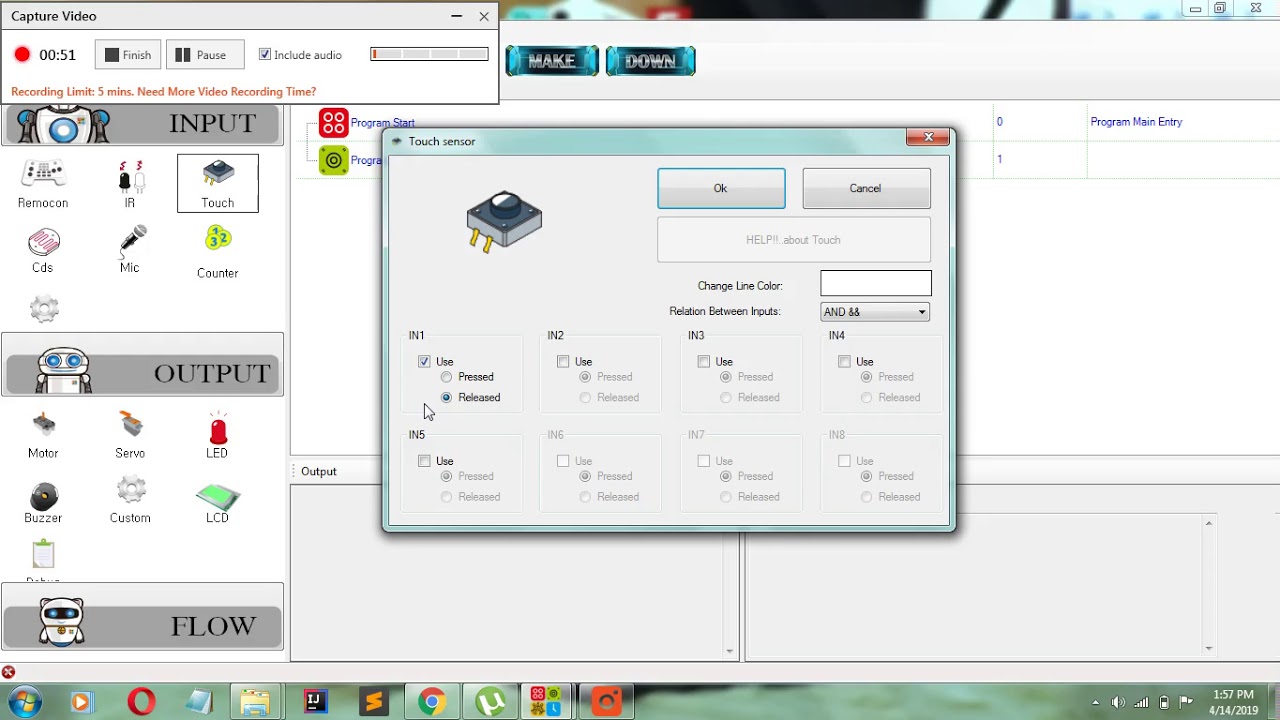 Programming the touch sensor - MRT3 Robot