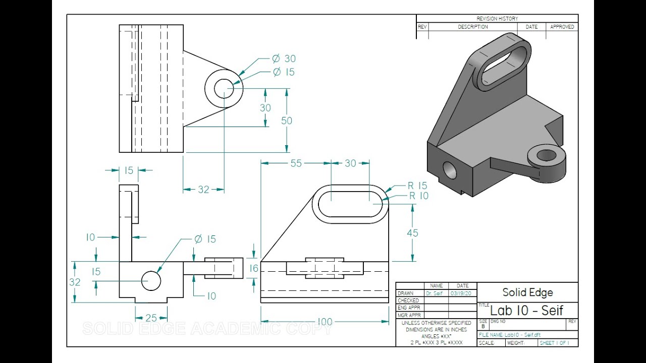 Learning Solid Edge (Lab 10)