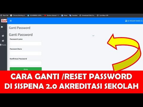 CARA GANTI ATAU RESET PASSWORD SISPENA 2.0 AKREDITASI SEKOLAH 2022