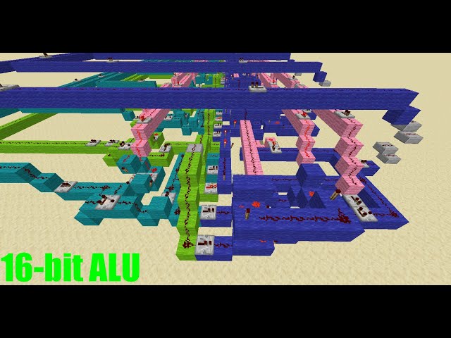 16-bit ALU in Minecraft Minecraft Map