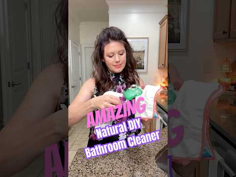 Natural DIY Bathroom Cleaner That Works #naturalcleaners #bathroomcleaningspray #diycleaner