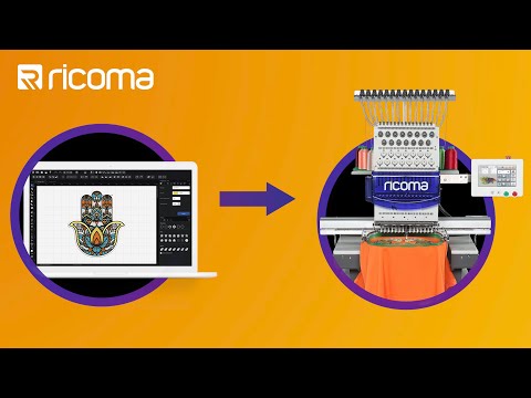 Send DESIGNS from your CHROMA Software💻 to your RICOMA EMBROIDERY MACHINE, without a USB