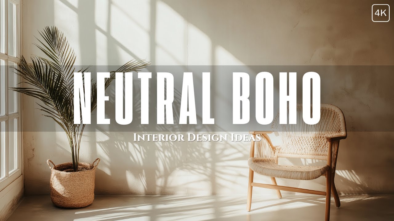 Neutral Boho Interior Design Ideas | Natural Bohemian Home Decor #bohemianstyle #interiordesignideas