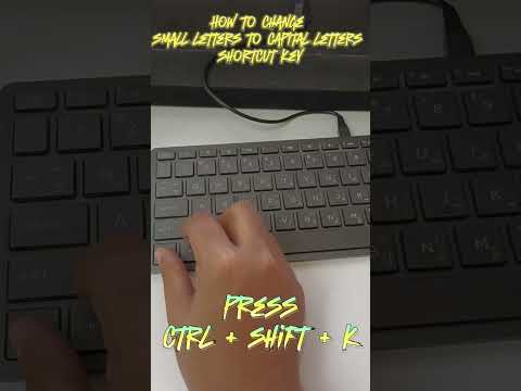 How to change small letters to capital letters shortcut key #wisdomtechnical #tech #pc #shorts