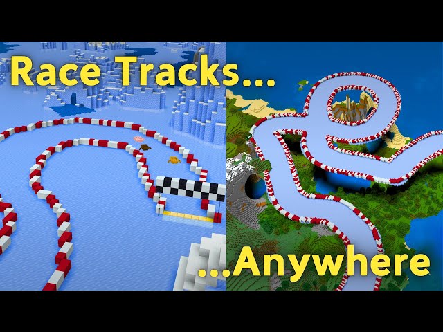 Ice-Boat Racetrack GENERATOR in Vanilla Minecraft | Command Creation ...