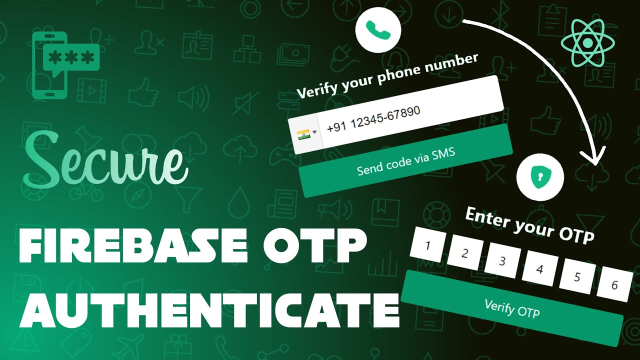 React js firebase phone authentication | Send OTP And Verify phone number | #firebase