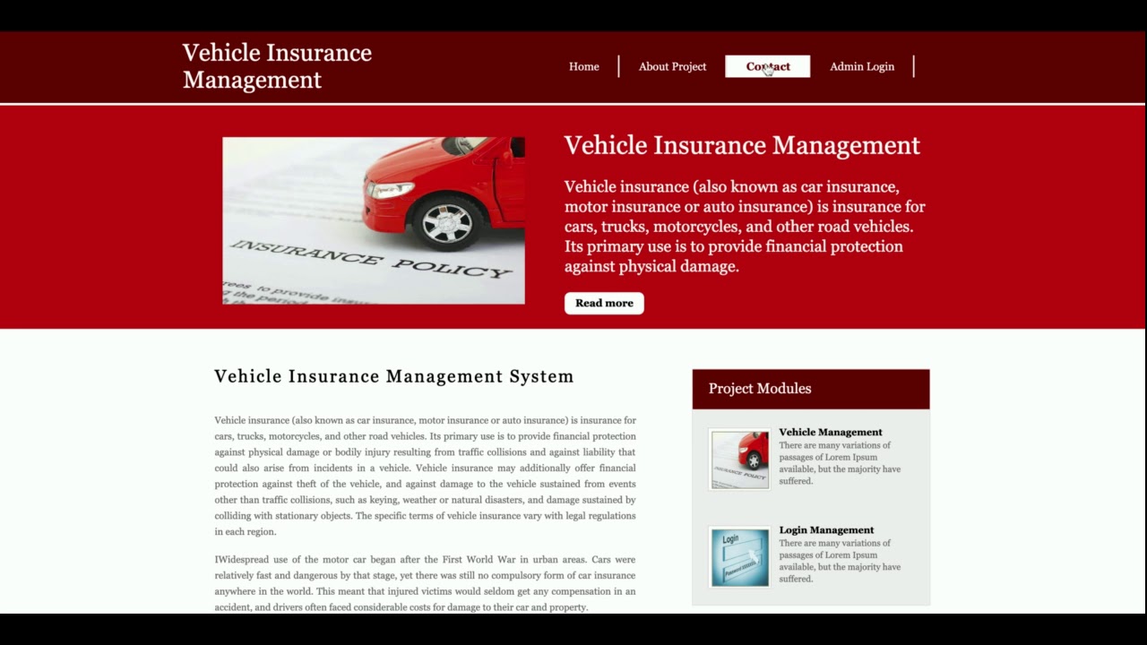 Vehicle Insurance Management System | Python Django Project Tutorial