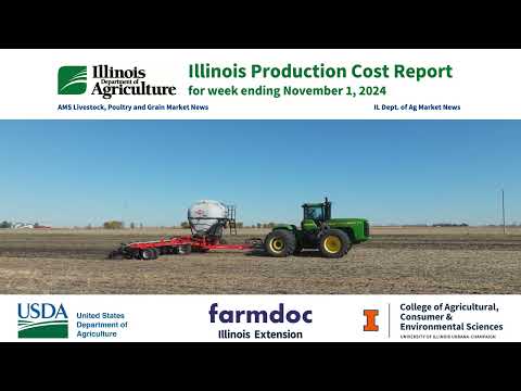 Illinois Production Cost Report - Week Ending November 1, 2024 #usda