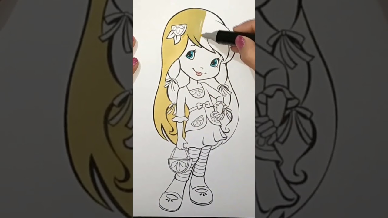 Strawberry Shortcake Lemon Meringue Coloring | Kids Coloring Video #painting #strawberryshortcake