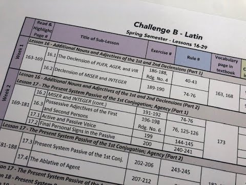Latin Workbook Challenge B Spring Semester