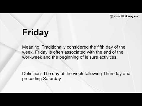 Friday Meaning