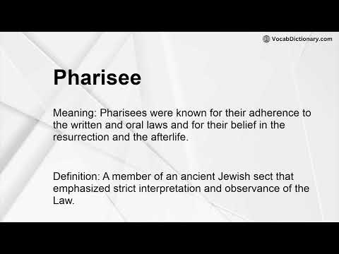 Pharisee Meaning