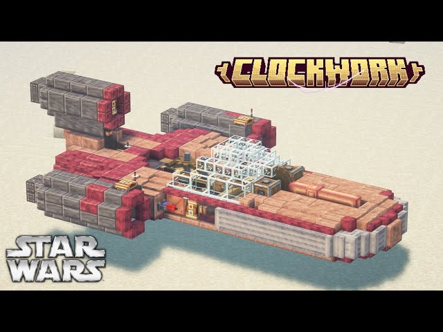 Working Star Wars X-34 landspeeder in Clockwork! Minecraft Map