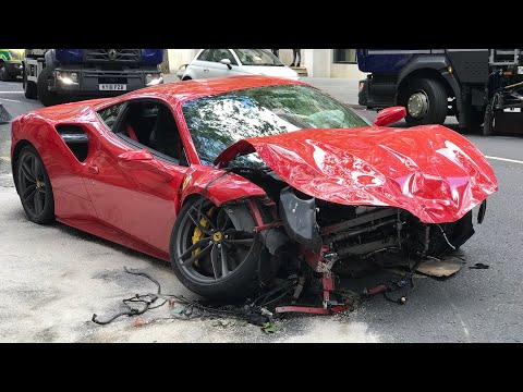 London Rapper Swarmz Crashes Ferrari 488 GTB Into Double-Decker Bus ...