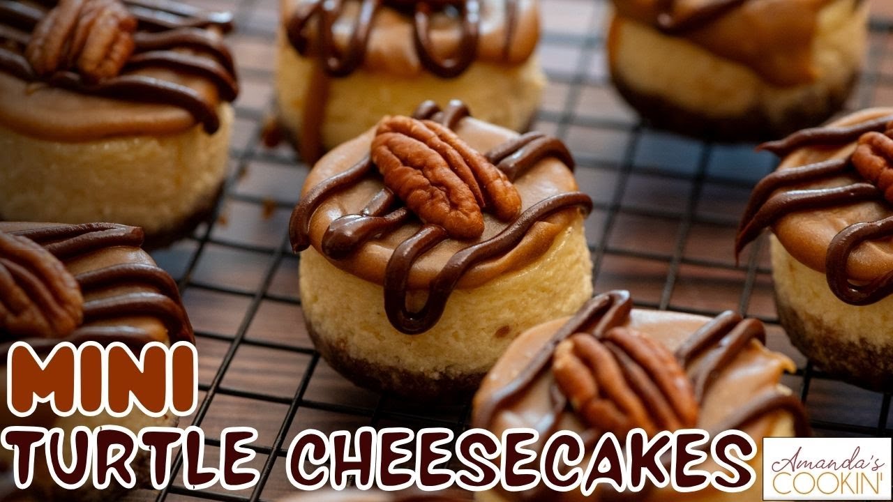 Mini Turtle Cheesecakes - PURE BLISS!