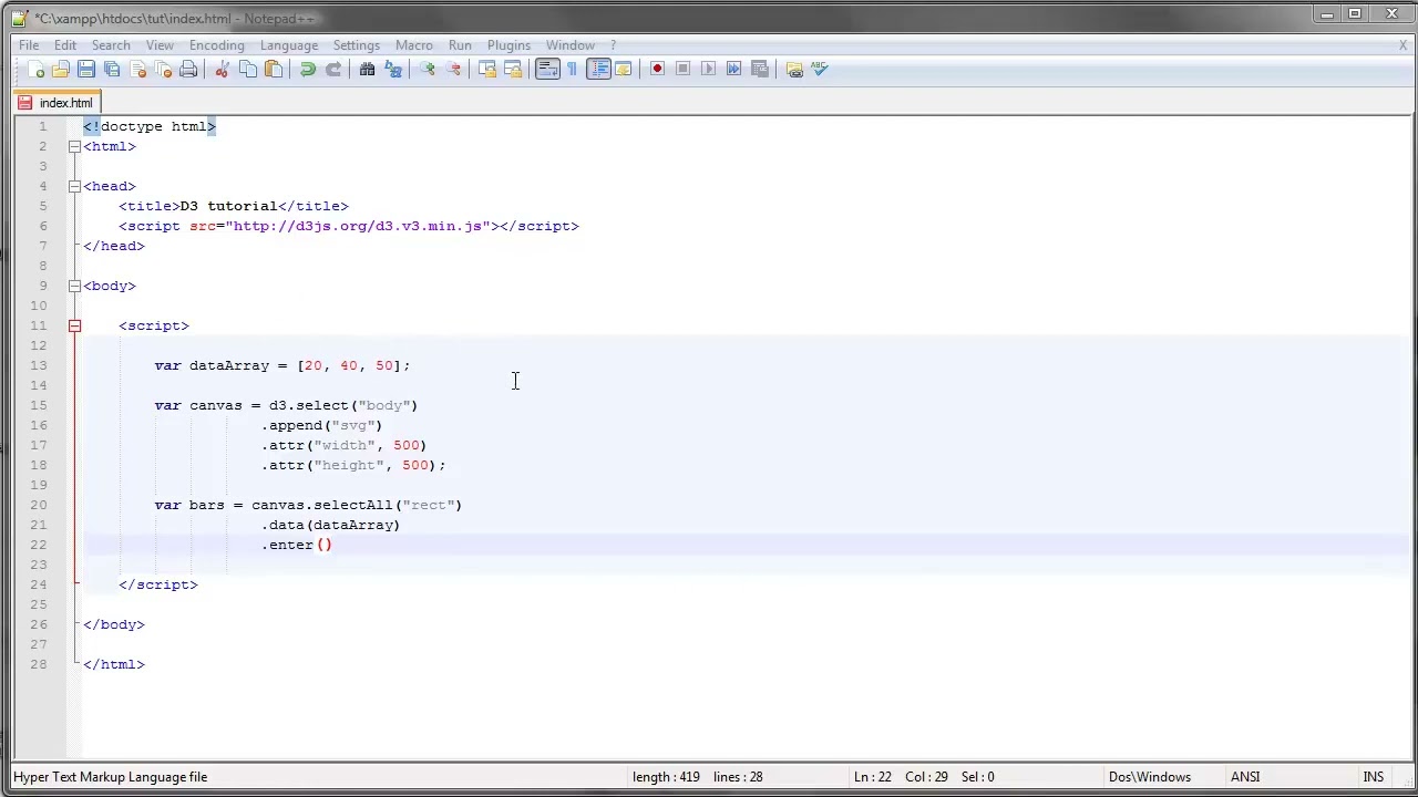D3 js tutorial   4   Visualizing data