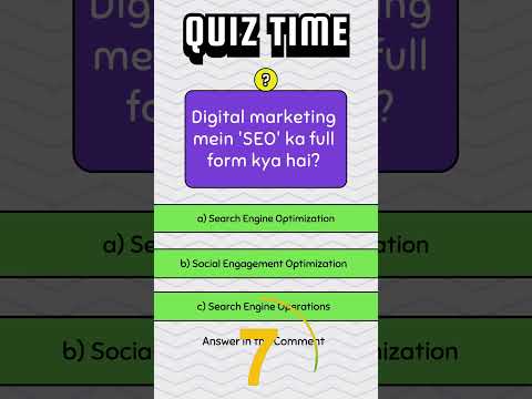 What is the Full Form of SEO in Digital Marketing? | Digital Marketing Quiz | #short #shortvideo