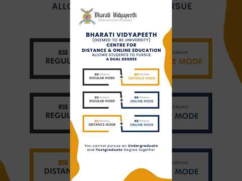 Why settle for one when you can earn two degrees at the same time? | Join Bharati Vidyapeeth (CDOE)