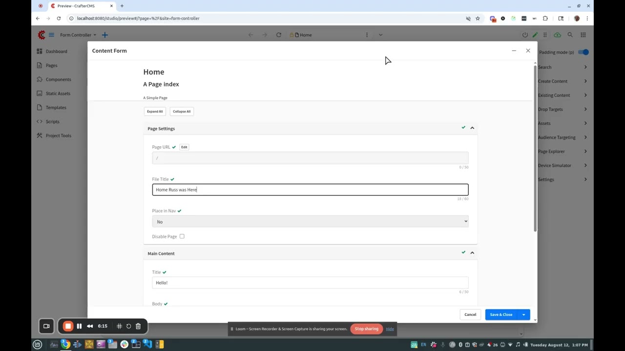 Understanding Content Form Controllers in CrafterCMS 4.x