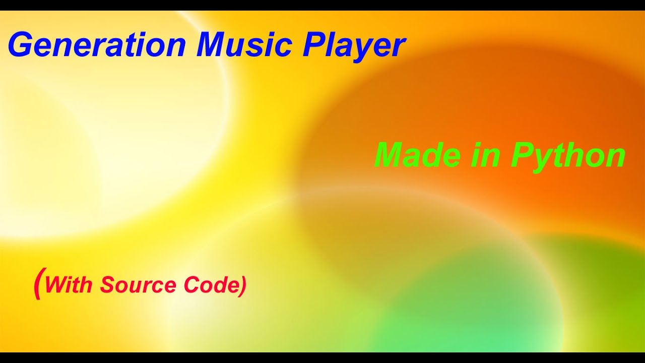Music Player made in Python by Tkinter