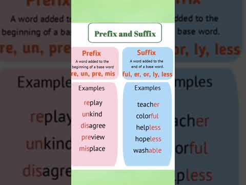 #education #prefix #suffix