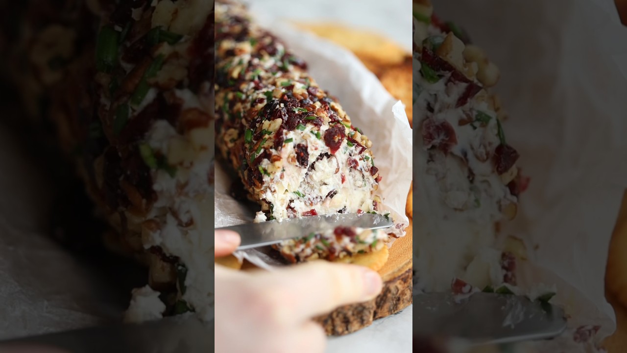 Cranberry, Pecan & Cheese Log