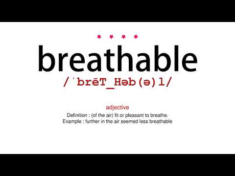 How to pronounce breathable - Vocab Today