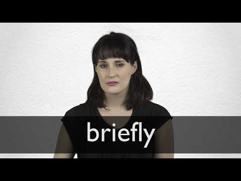 BRIEFLY Synonyms | Collins English Thesaurus