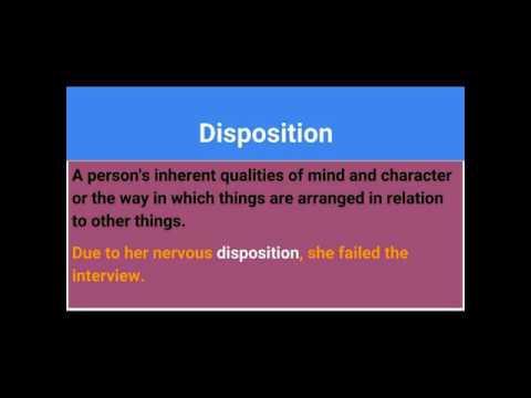 Disposition