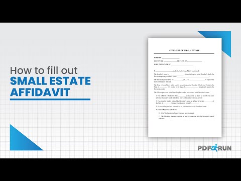 How to Fill Out Small Estate Affidavit | PDFRun