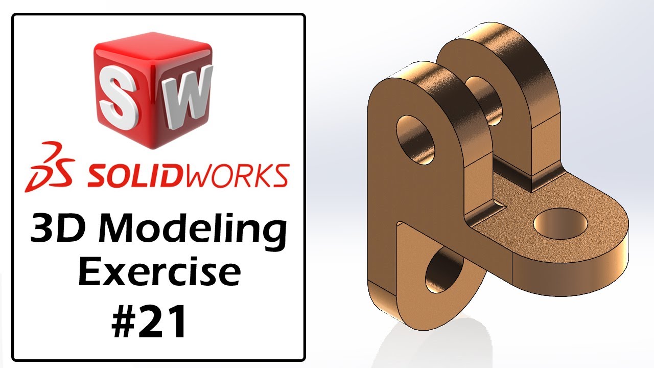 SolidWorks Tutorial For Beginners | Part Modeling Exercise - 21