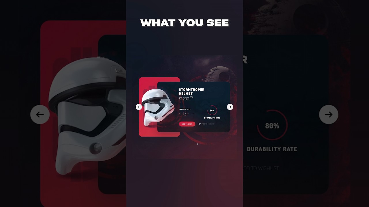 StarWars Product slider (HTML,CSS, JS)#htmlcssjs #code #programming #development #frontend #develope