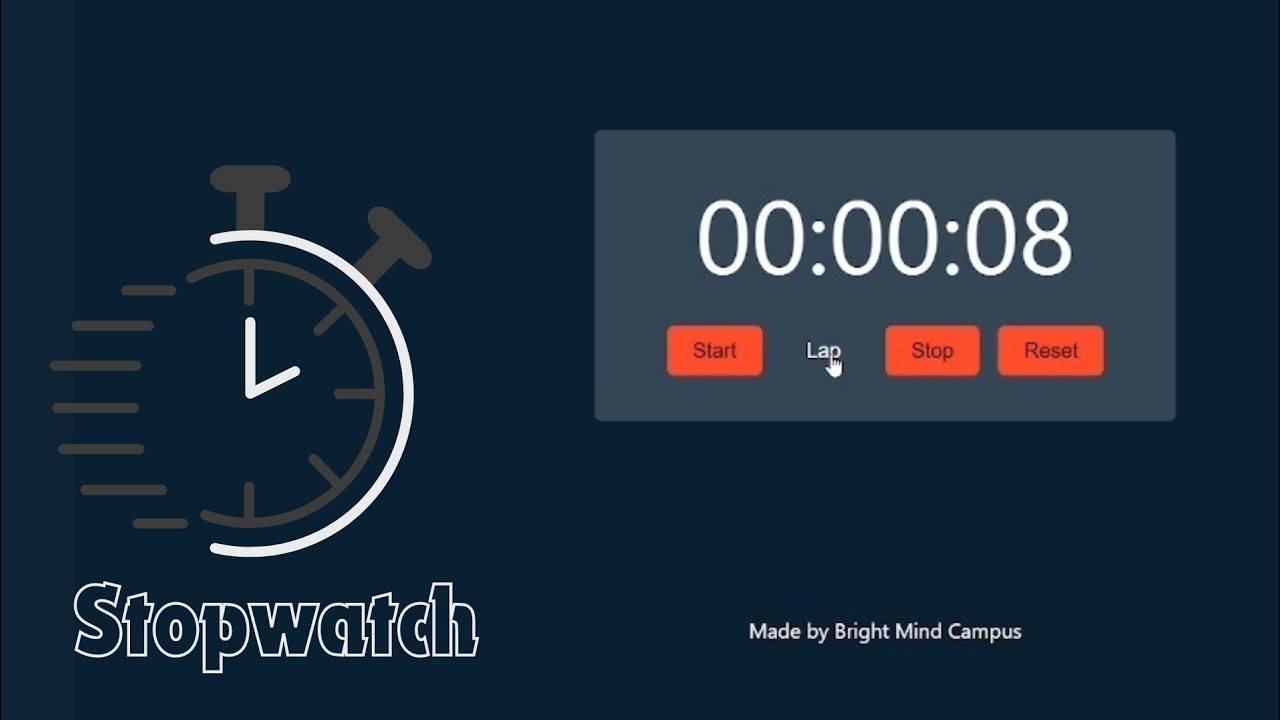 Build Your Own Stopwatch! Easy HTML, CSS & JavaScript Tutorial