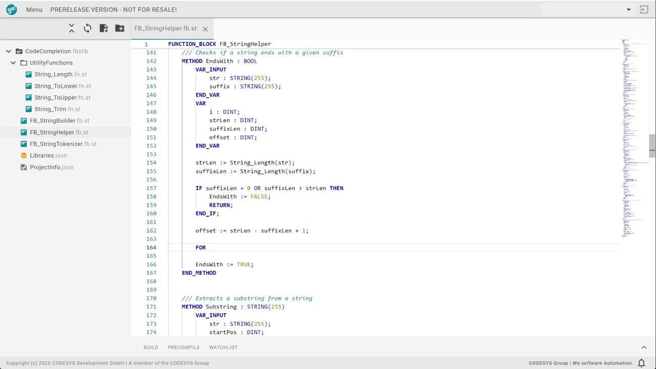 Code Completion in CODESYS 4 (prototype): Natural workflow