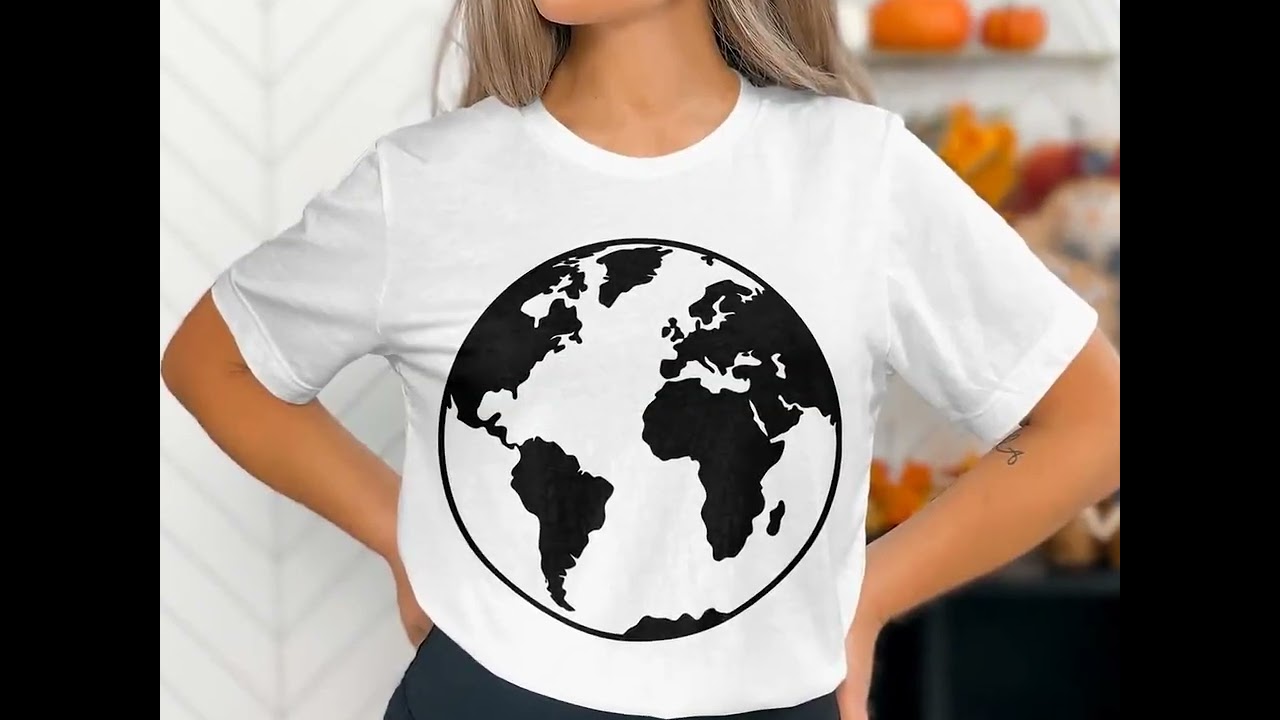 Globe Silhouette SVG, World Map Clipart, Earth Vector, Global Digital Cut File 1