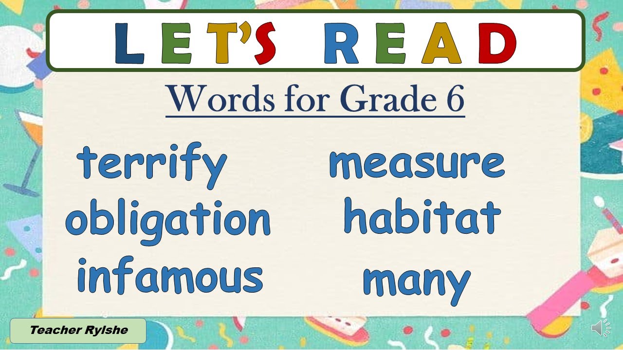 SIGHT WORDS FOR GRADE 6 | READING SIGHT WORDS | ENGLISH 6