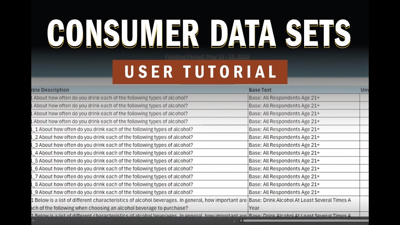 Consumer Data Set Tutorial