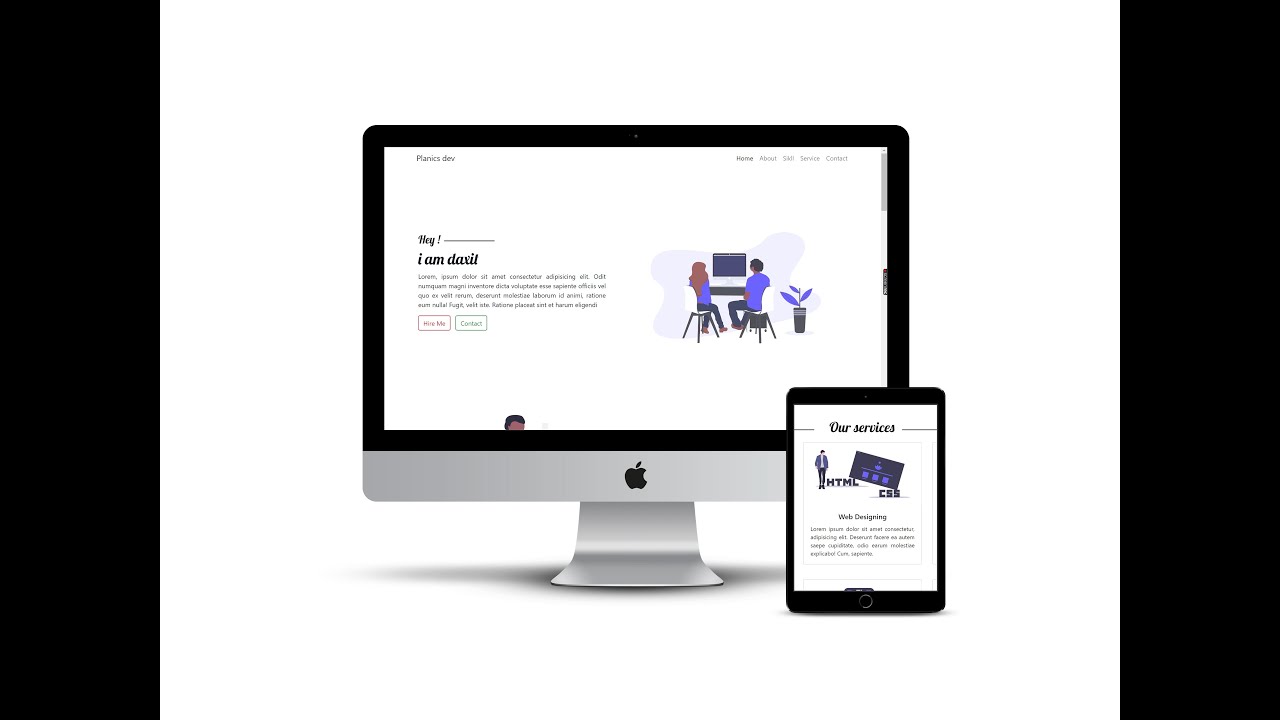 Simple Portfolio Website with Bootstrap - HTML/CSS