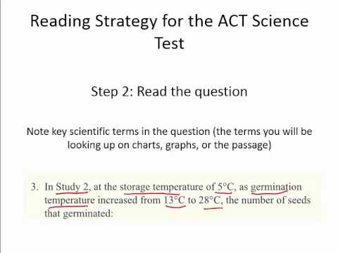 How to Read the ACT Science Test Video Lecture