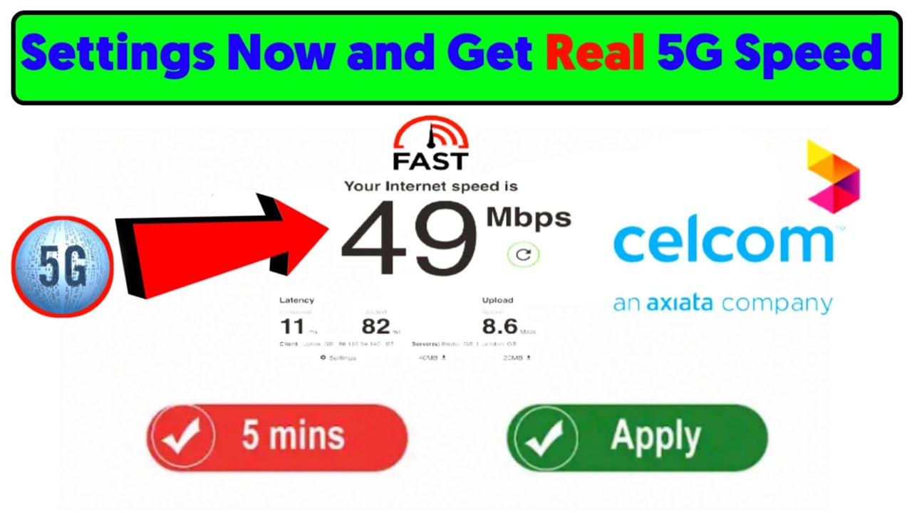 celcom 5g apn setting android for all network