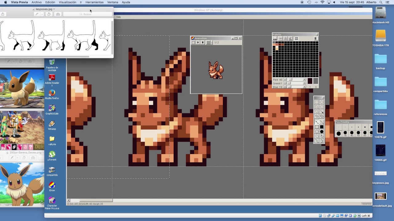 PIXEL ART TIME LAPSE #73 - Eevee (Pokemon)