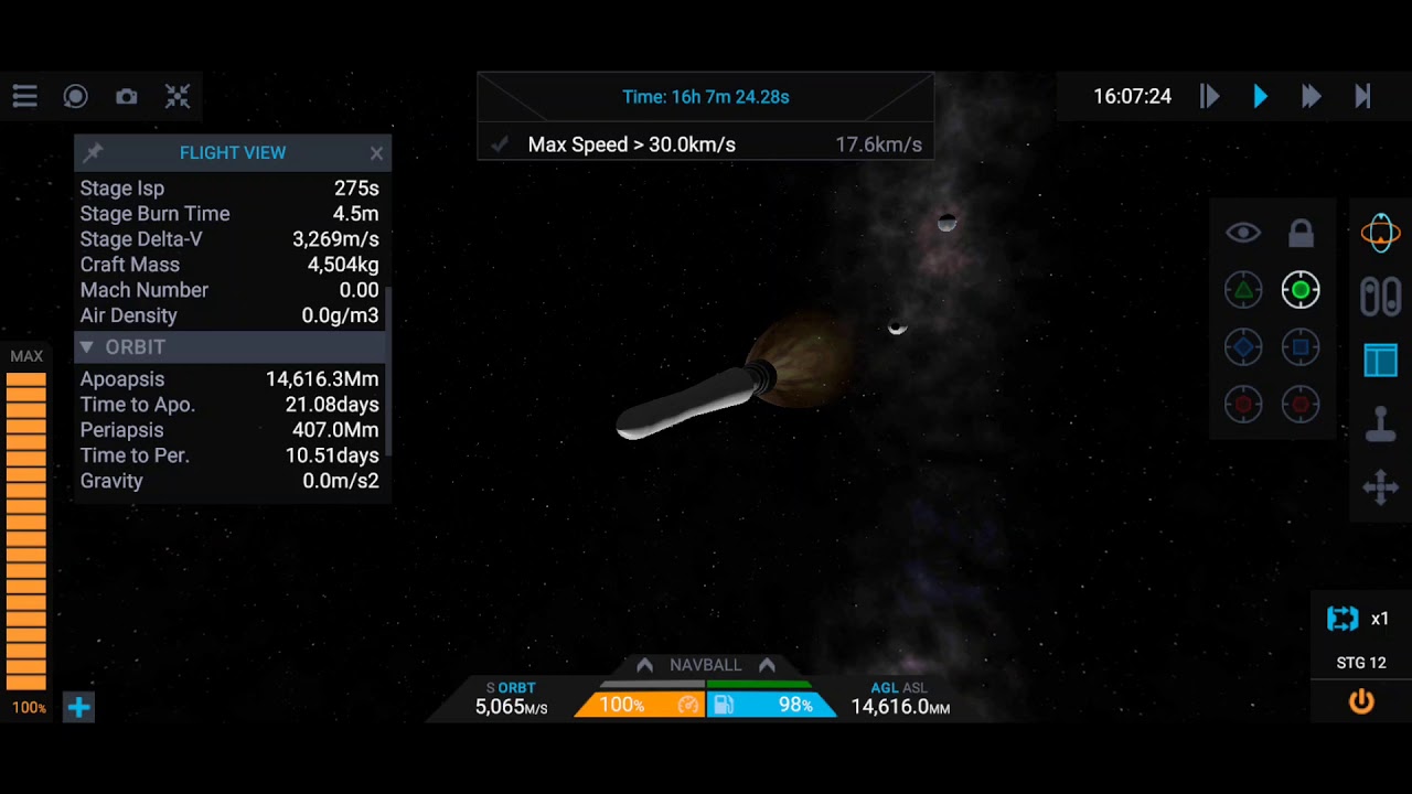 simplerockets 2 staging in deep space