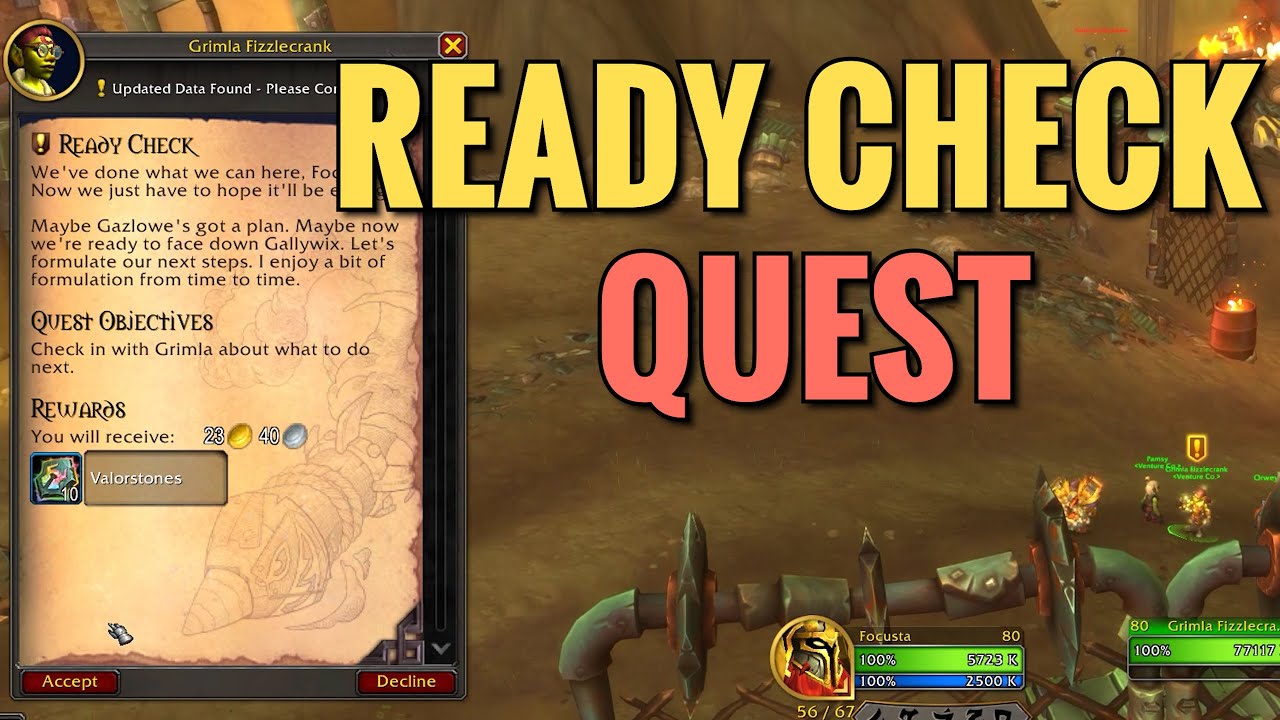 Ready Check Quest (WoW TWW)