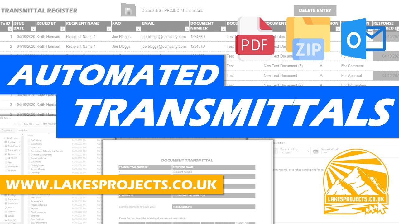 Automated Document Transmittals in Excel